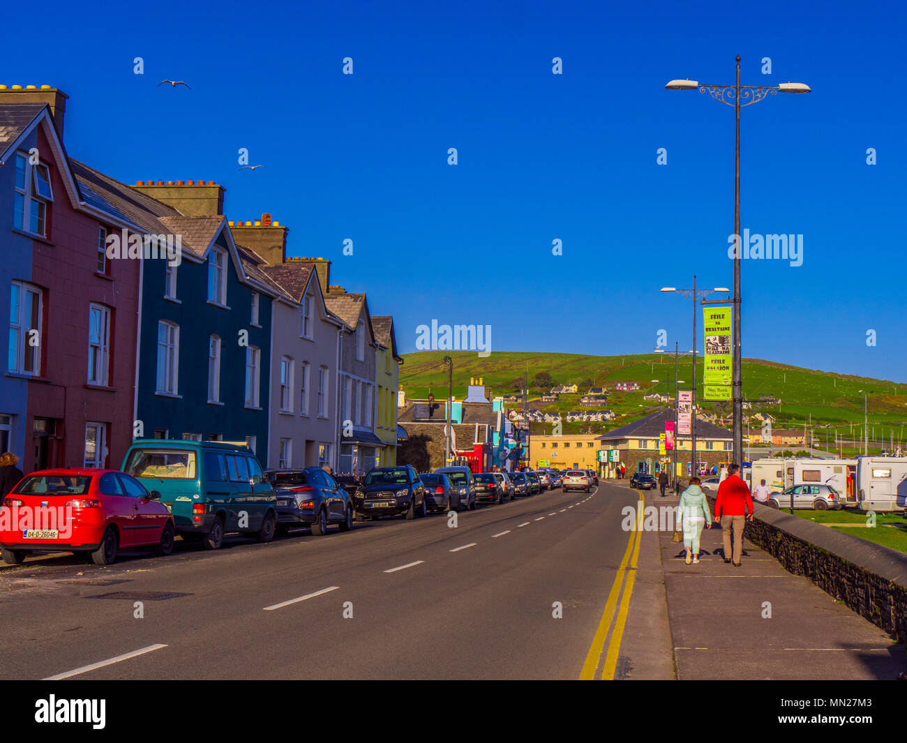 Beautiful Dingle street view with its colorful houses Stock Photo - Alamy