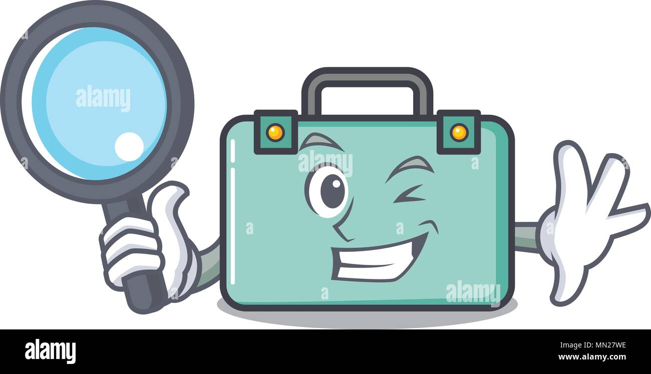 Detective suitcase character cartoon style Stock Vector Image & Art - Alamy
