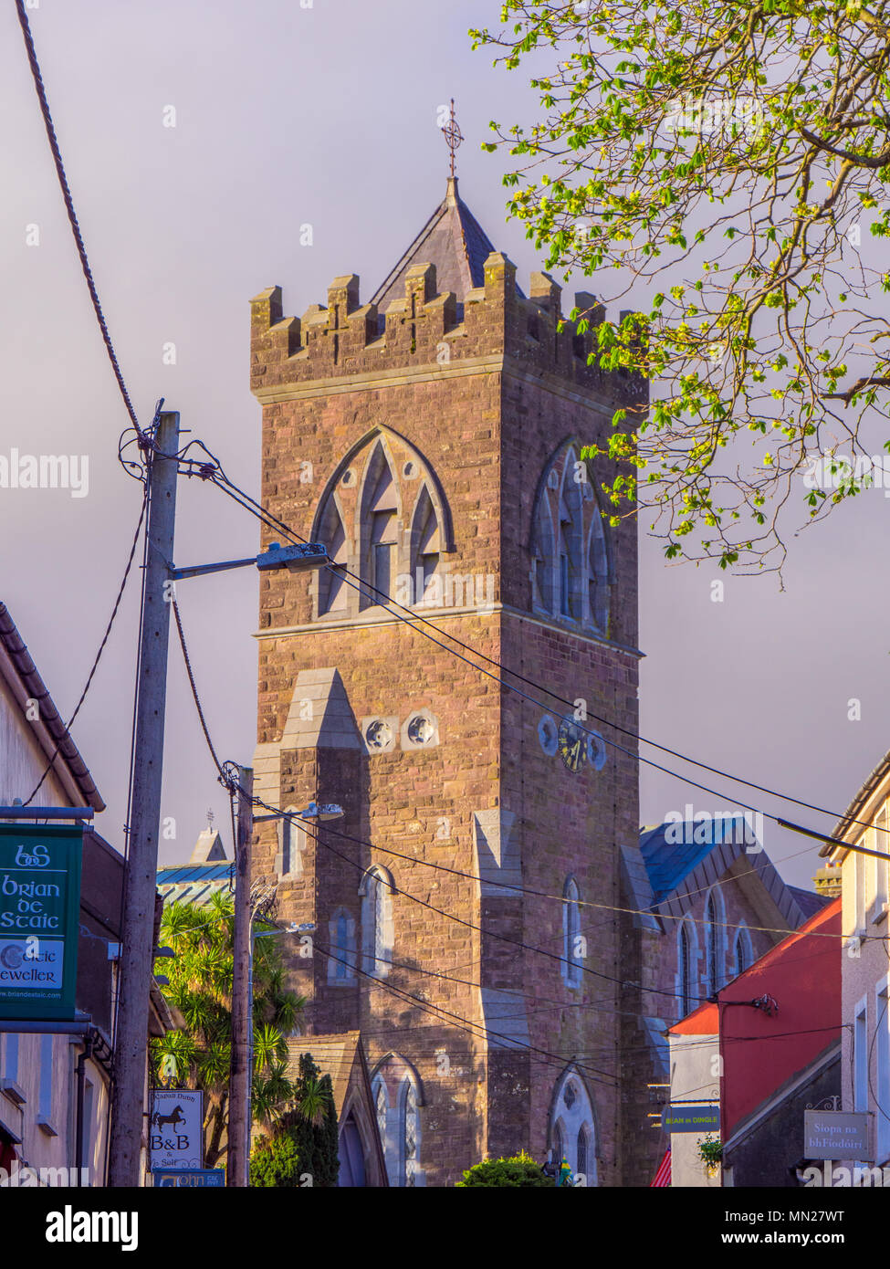 Church in the village of Dingle Stock Photo - Alamy