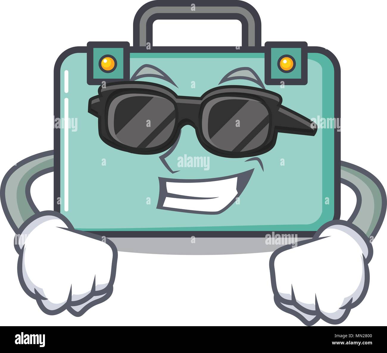 Super cool suitcase character cartoon style Stock Vector Image & Art ...