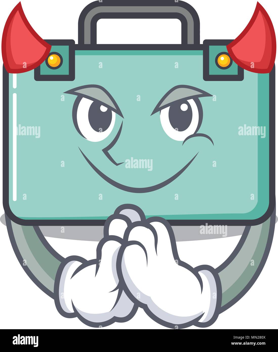 Devil suitcase mascot cartoon style Stock Vector Image & Art - Alamy