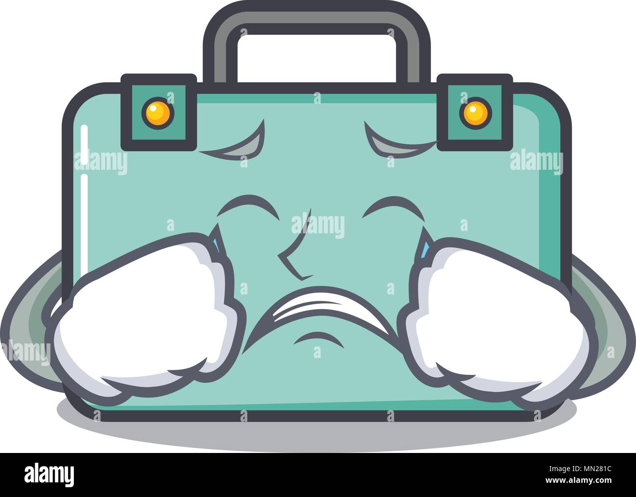 Crying suitcase mascot cartoon style Stock Vector Image & Art - Alamy