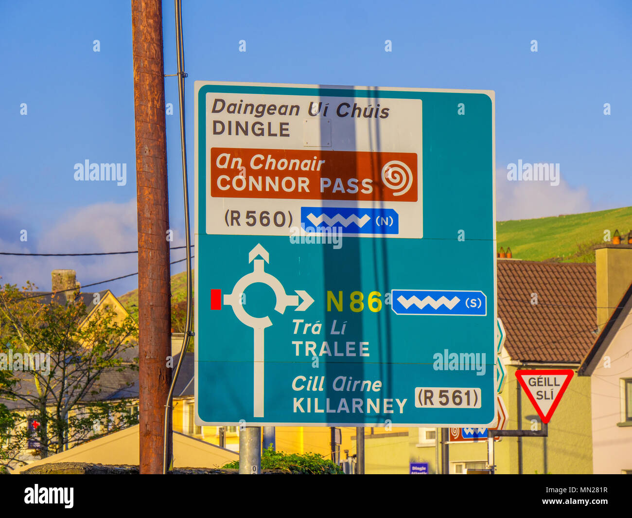 Direction signs in the streets of Dingle Stock Photo - Alamy