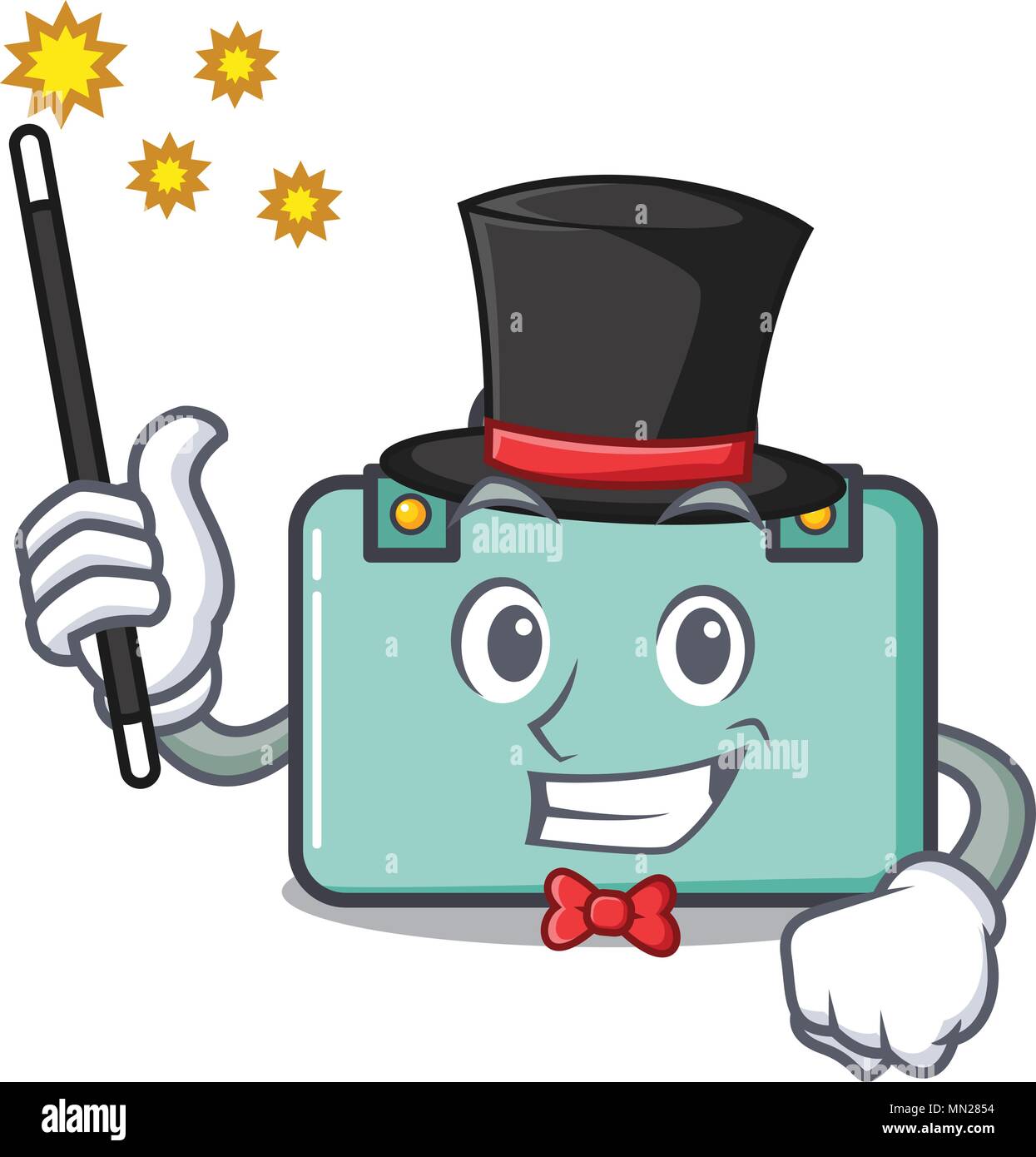Magician suitcase mascot cartoon style Stock Vector Image & Art - Alamy