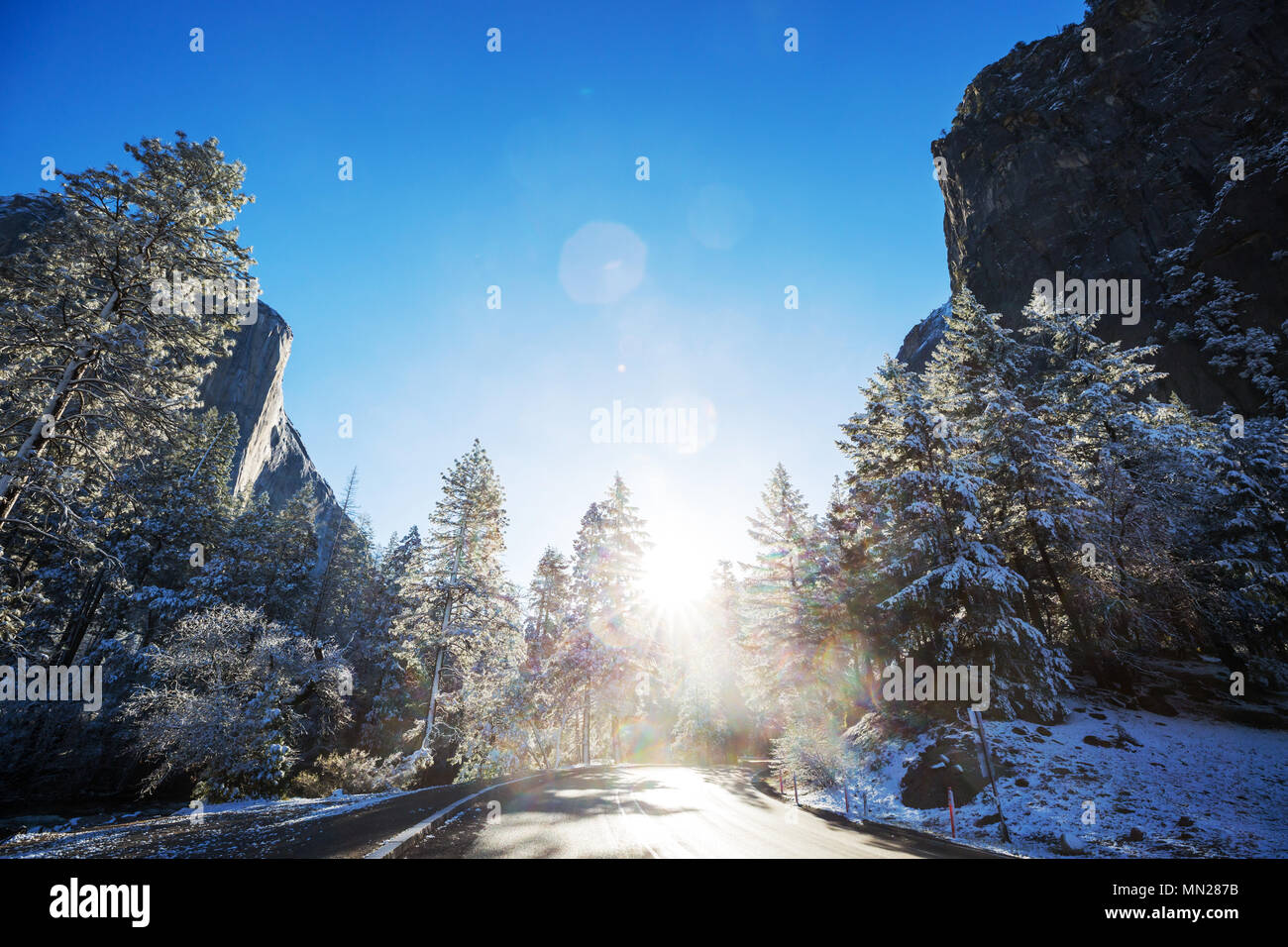 Beautiful early spring landscapes in Yosemite National Park, Yosemite ...