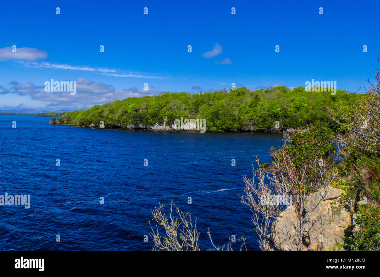 Amazing deep blue lake at Killarney National Park - an idyllic romantic ...