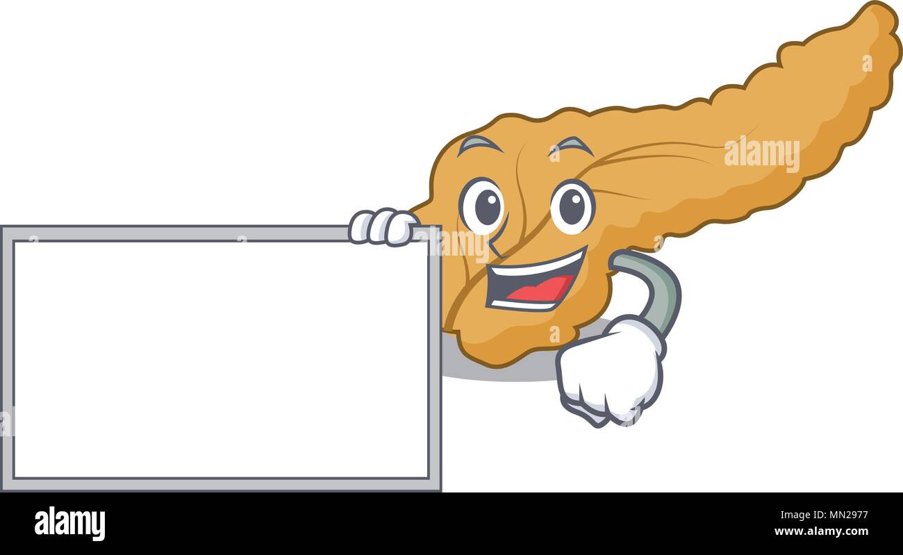 With board pancreas character cartoon style Stock Vector Image & Art ...