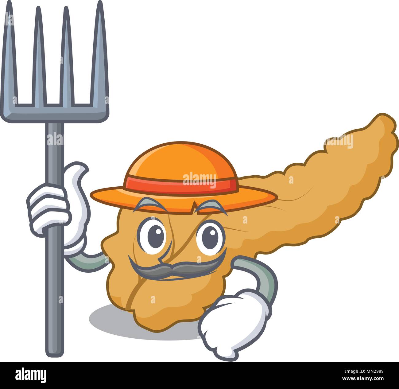 Farmer pancreas character cartoon style Stock Vector Image & Art - Alamy