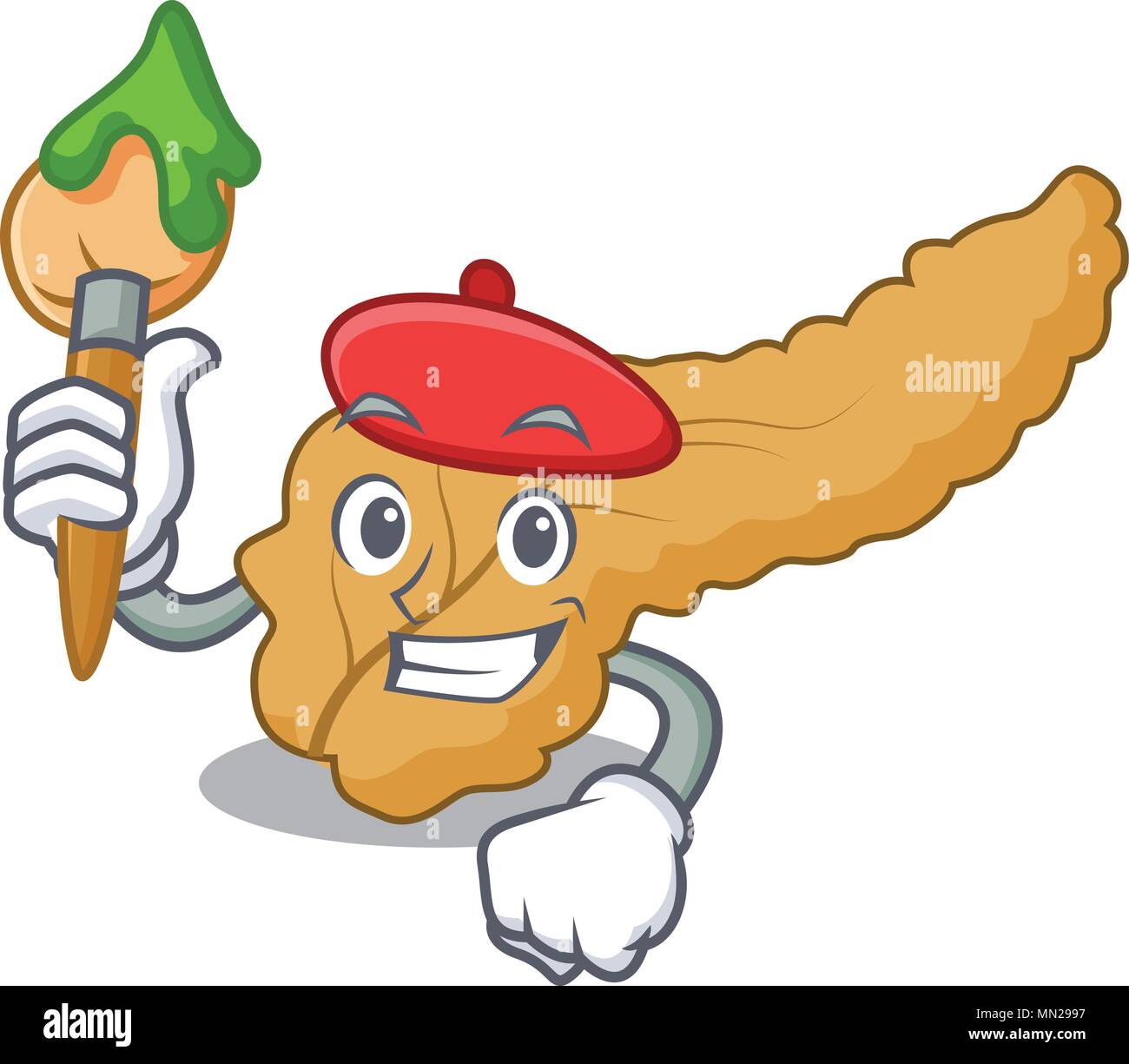 Artist pancreas character cartoon style Stock Vector Image & Art - Alamy