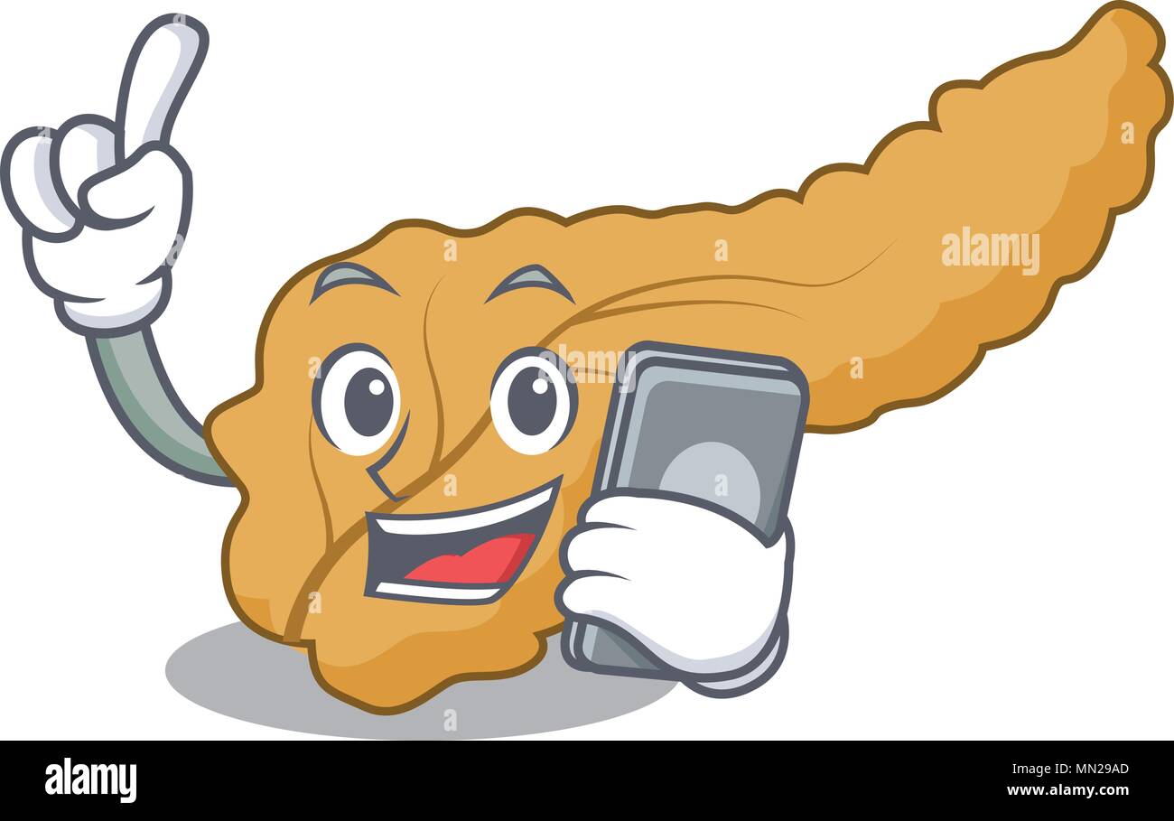 With phone pancreas character cartoon style Stock Vector Image & Art ...