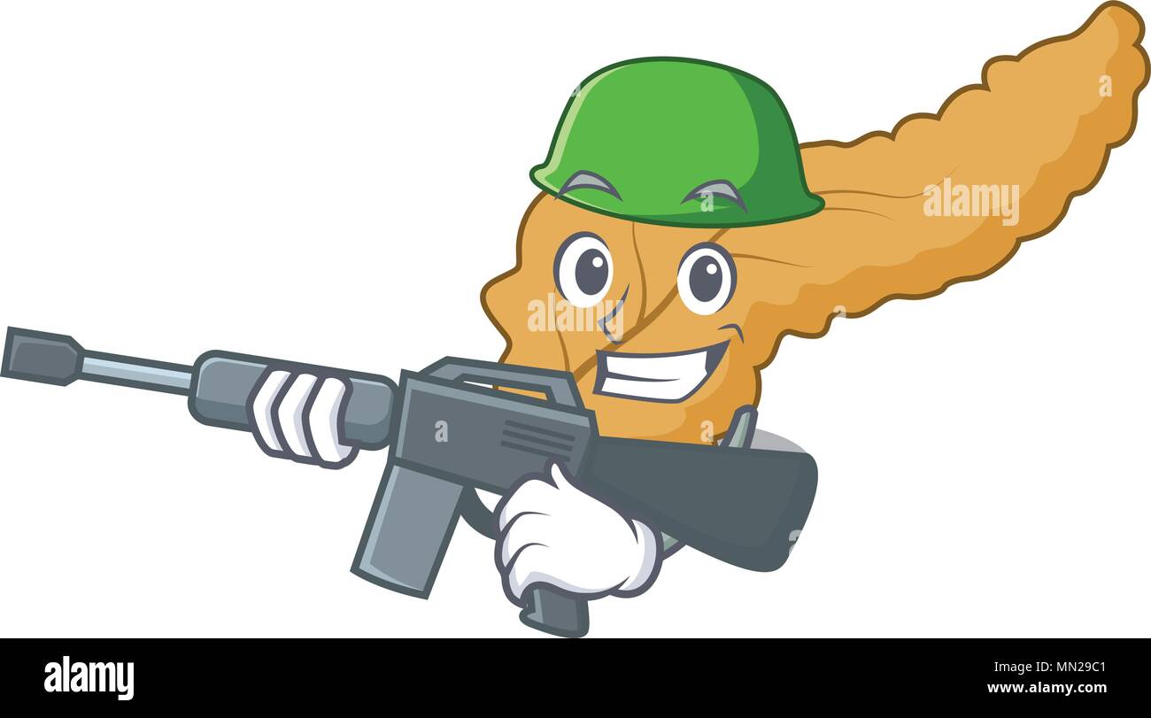 Army pancreas character cartoon style Stock Vector Image & Art - Alamy