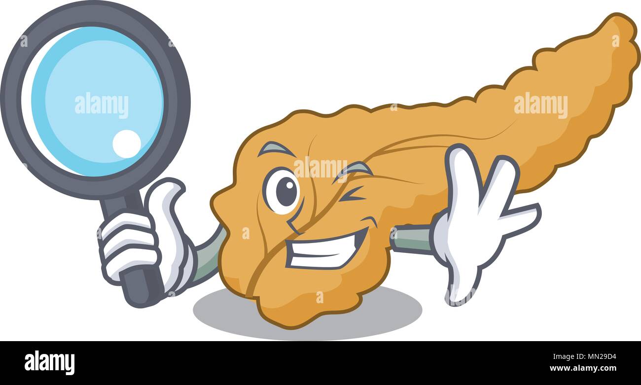 Detective pancreas character cartoon style Stock Vector Image & Art - Alamy