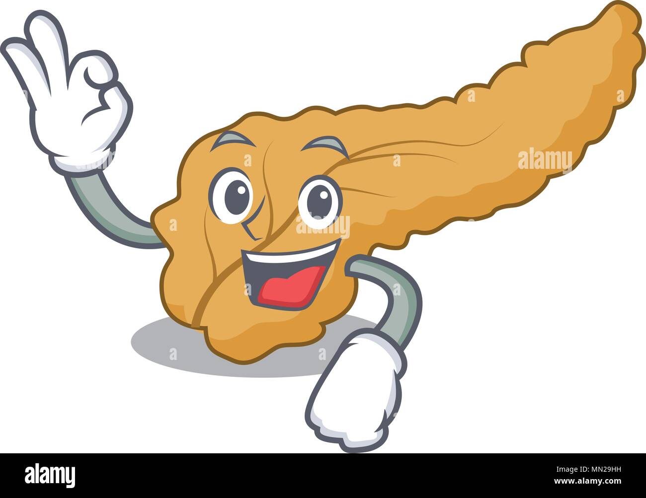 Okay pancreas character cartoon style Stock Vector Image & Art - Alamy
