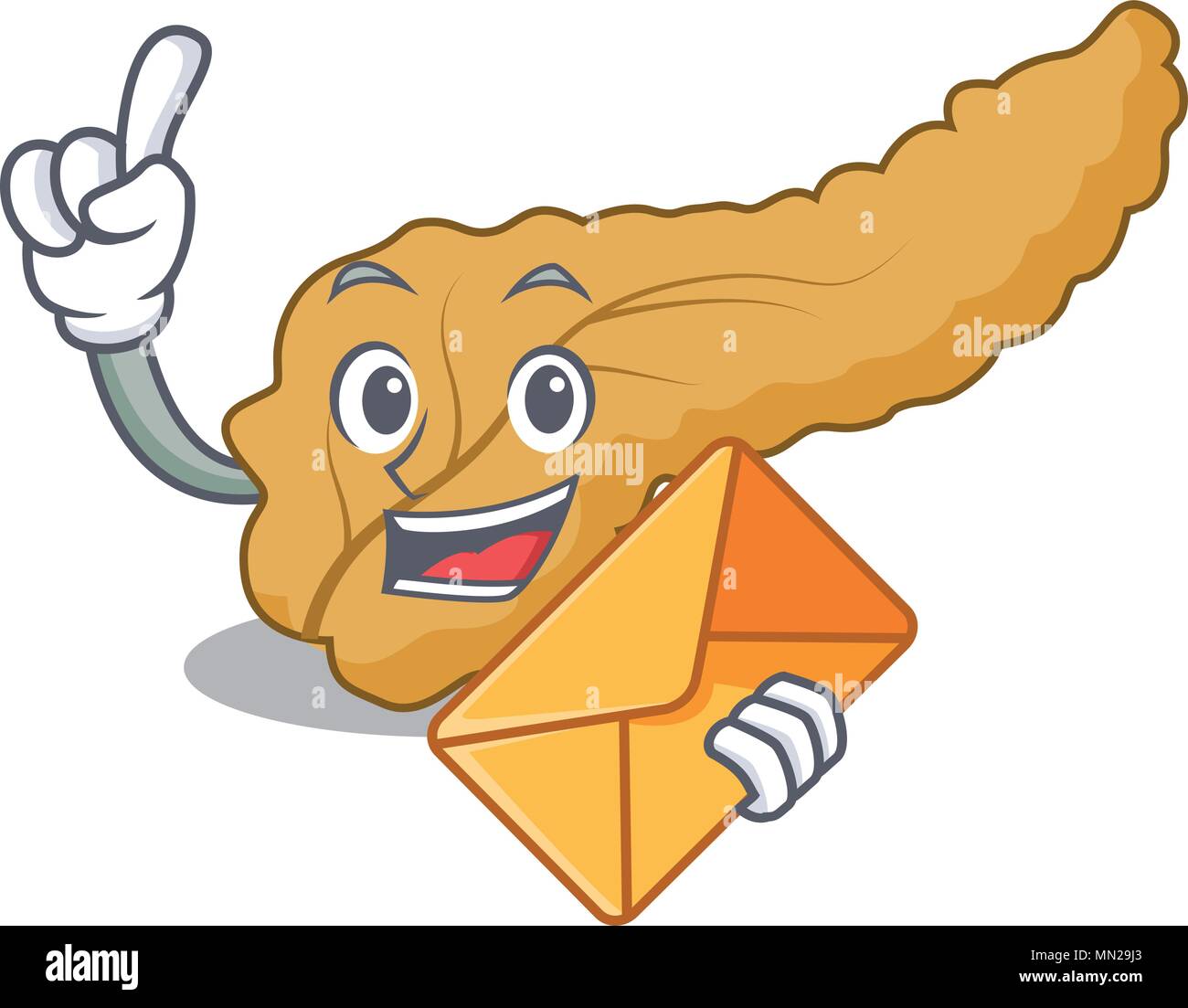 With envelope pancreas character cartoon style Stock Vector Image & Art ...