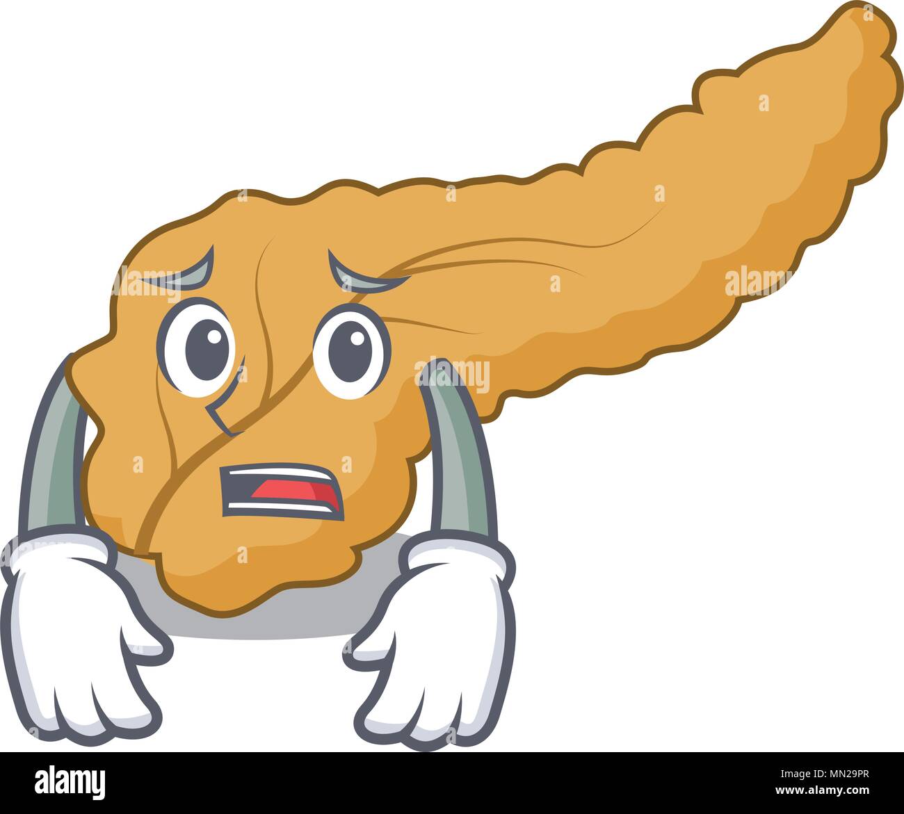 Afraid pancreas mascot cartoon style Stock Vector Image & Art - Alamy