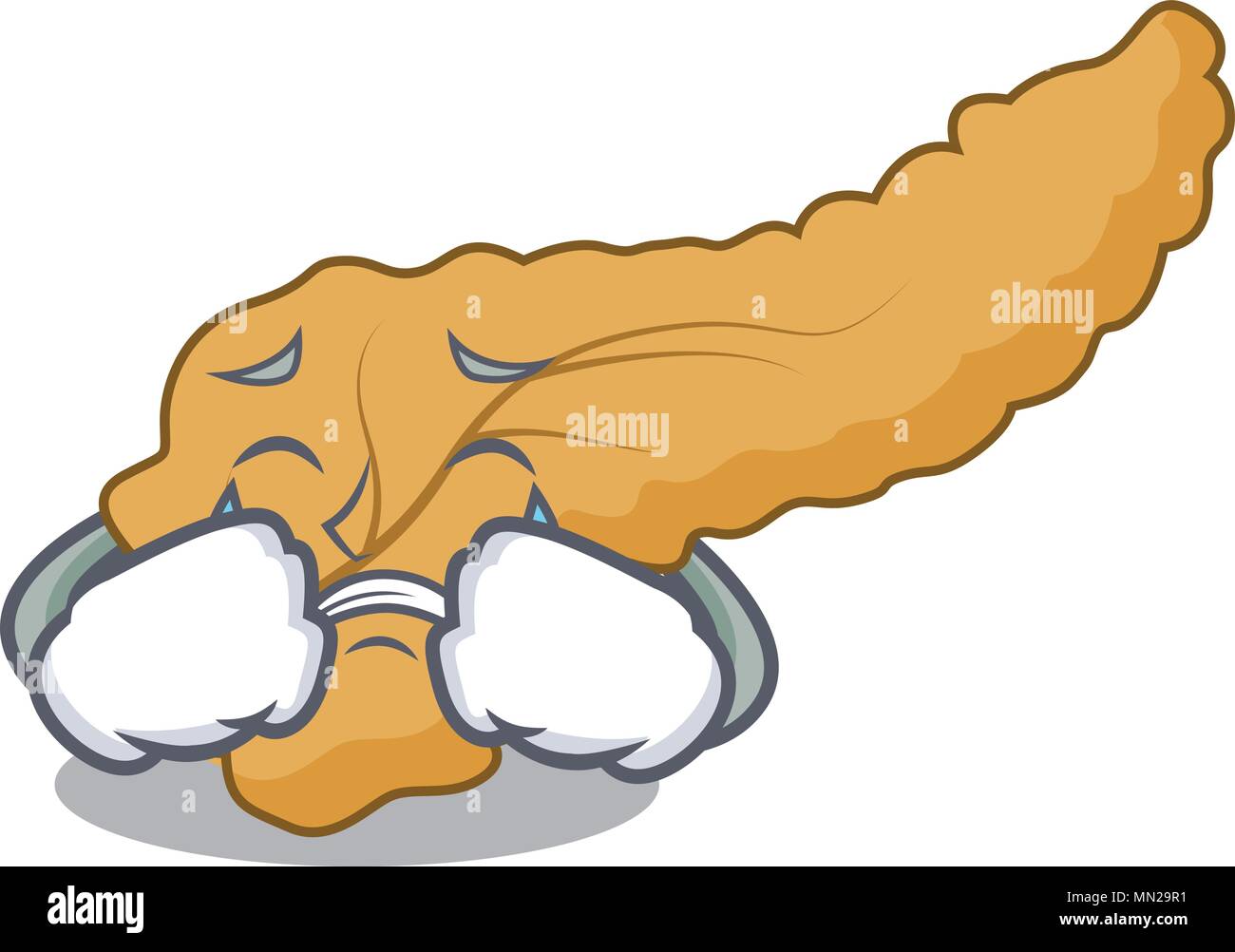 Crying pancreas mascot cartoon style Stock Vector Image & Art - Alamy