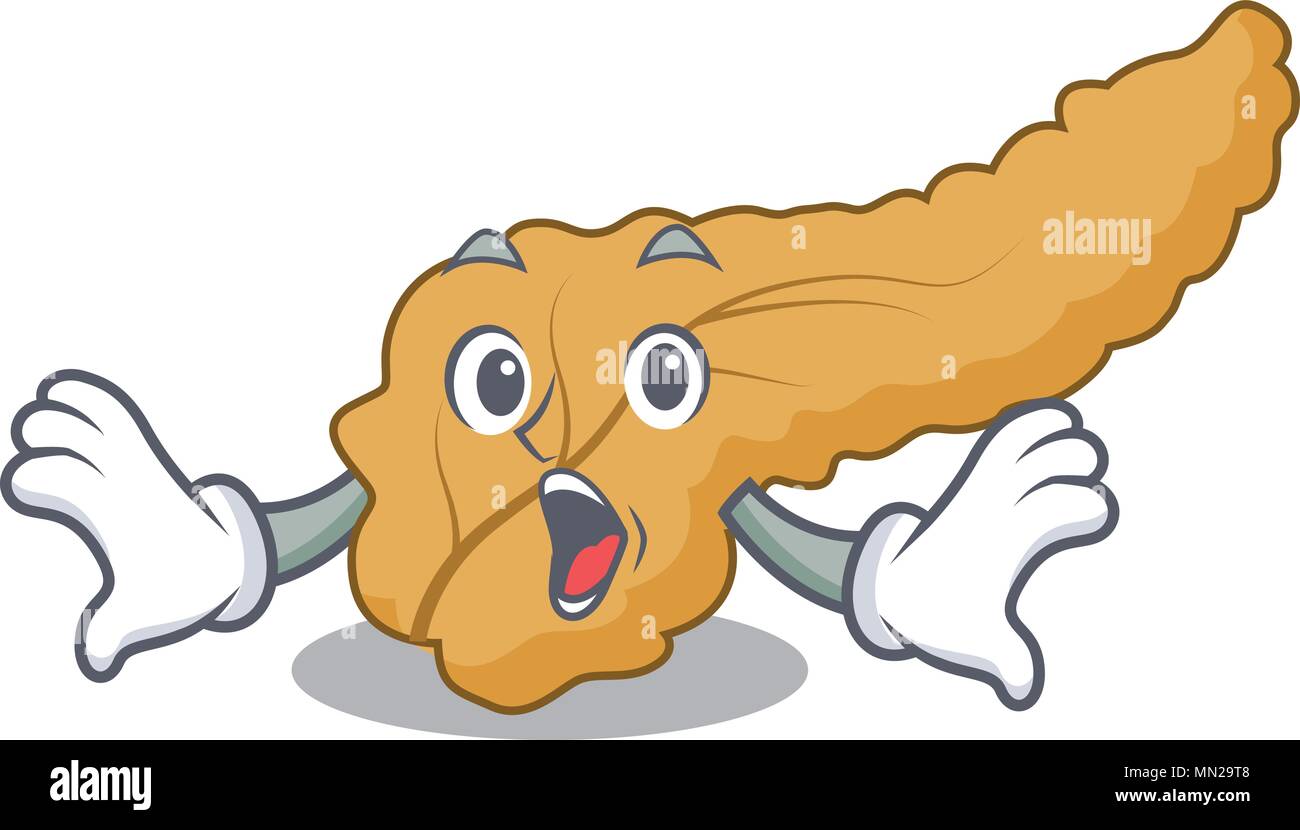 Surprised pancreas mascot cartoon style Stock Vector Image & Art - Alamy
