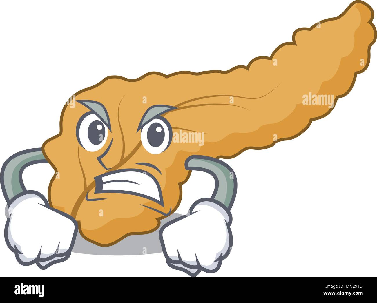 Angry pancreas mascot cartoon style Stock Vector Image & Art - Alamy
