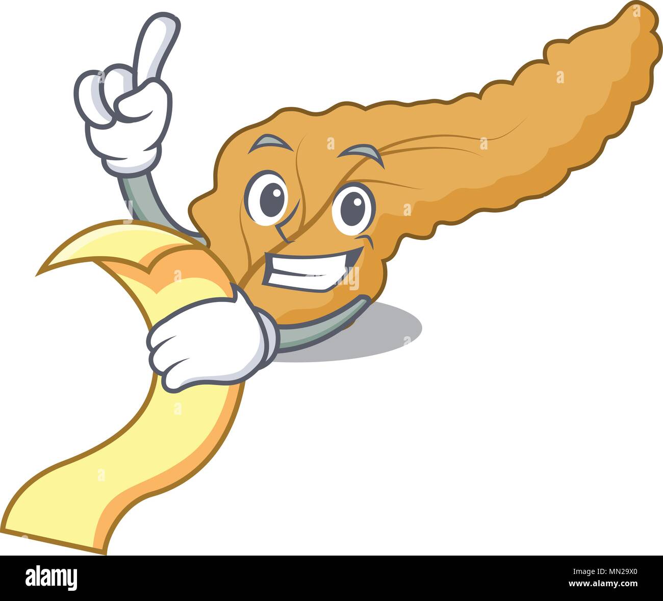 With menu pancreas mascot cartoon style Stock Vector Image & Art - Alamy