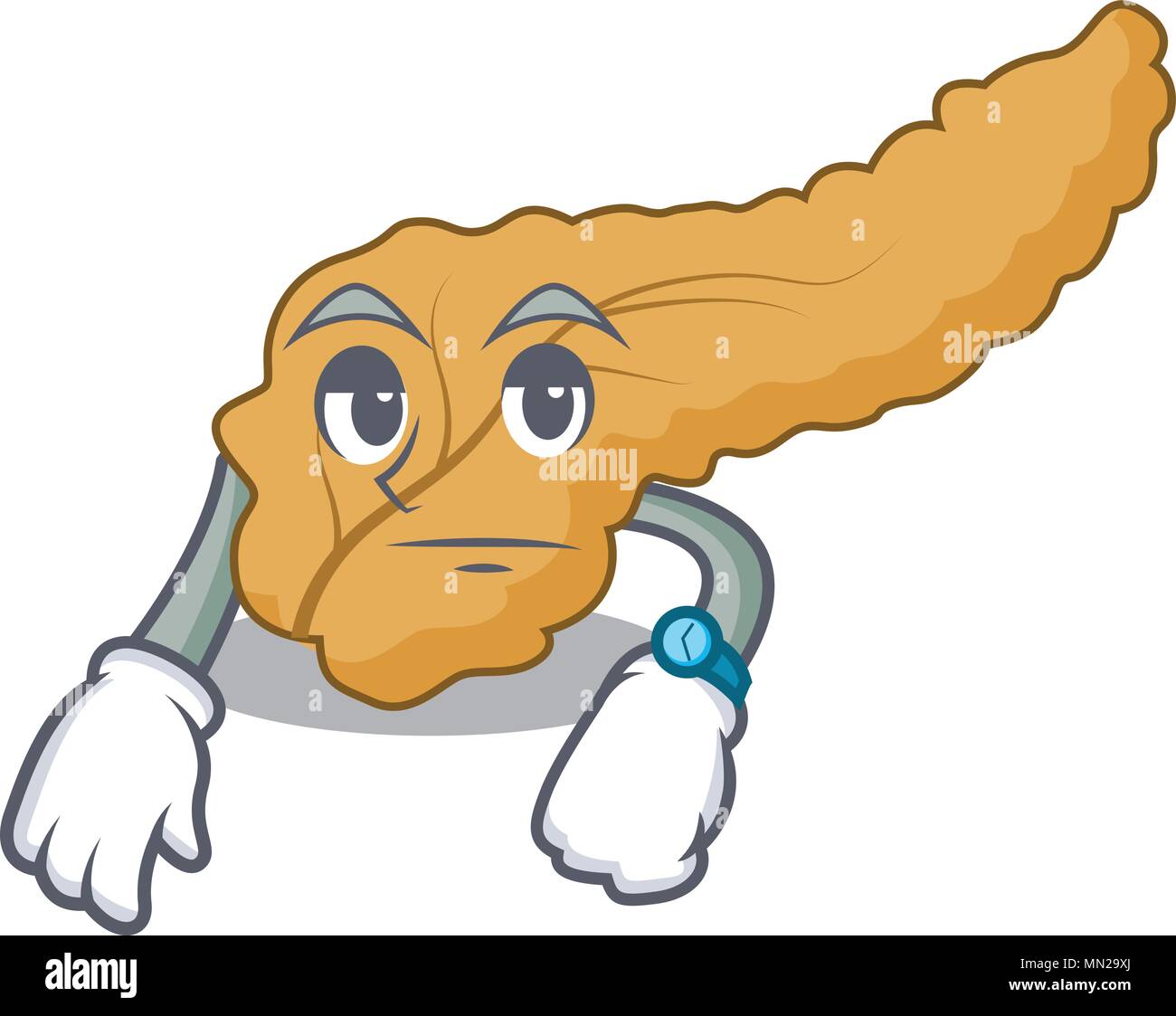 Waiting pancreas mascot cartoon style Stock Vector Image & Art - Alamy