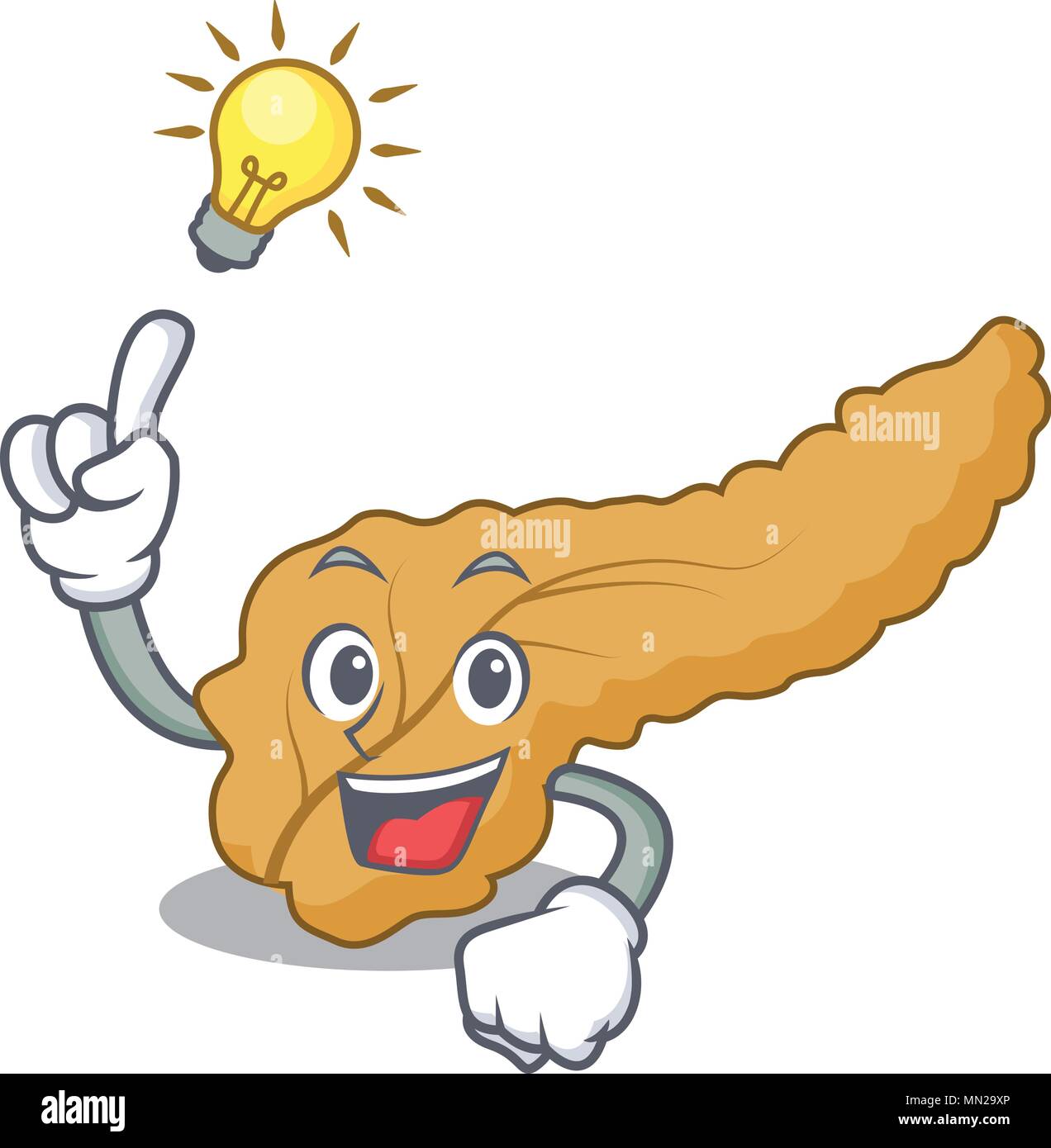 Have an idea pancreas mascot cartoon style Stock Vector Image & Art - Alamy