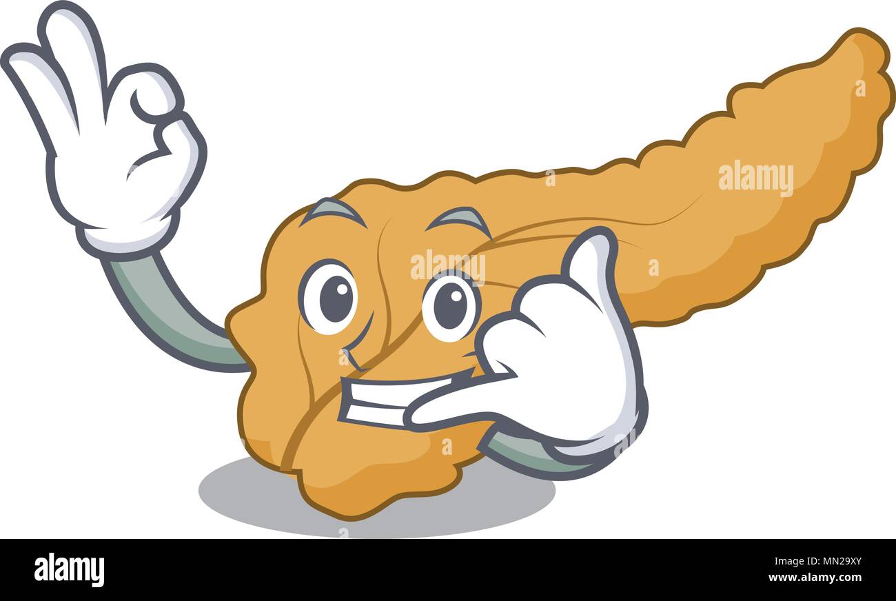 Call me pancreas mascot cartoon style Stock Vector Image & Art - Alamy