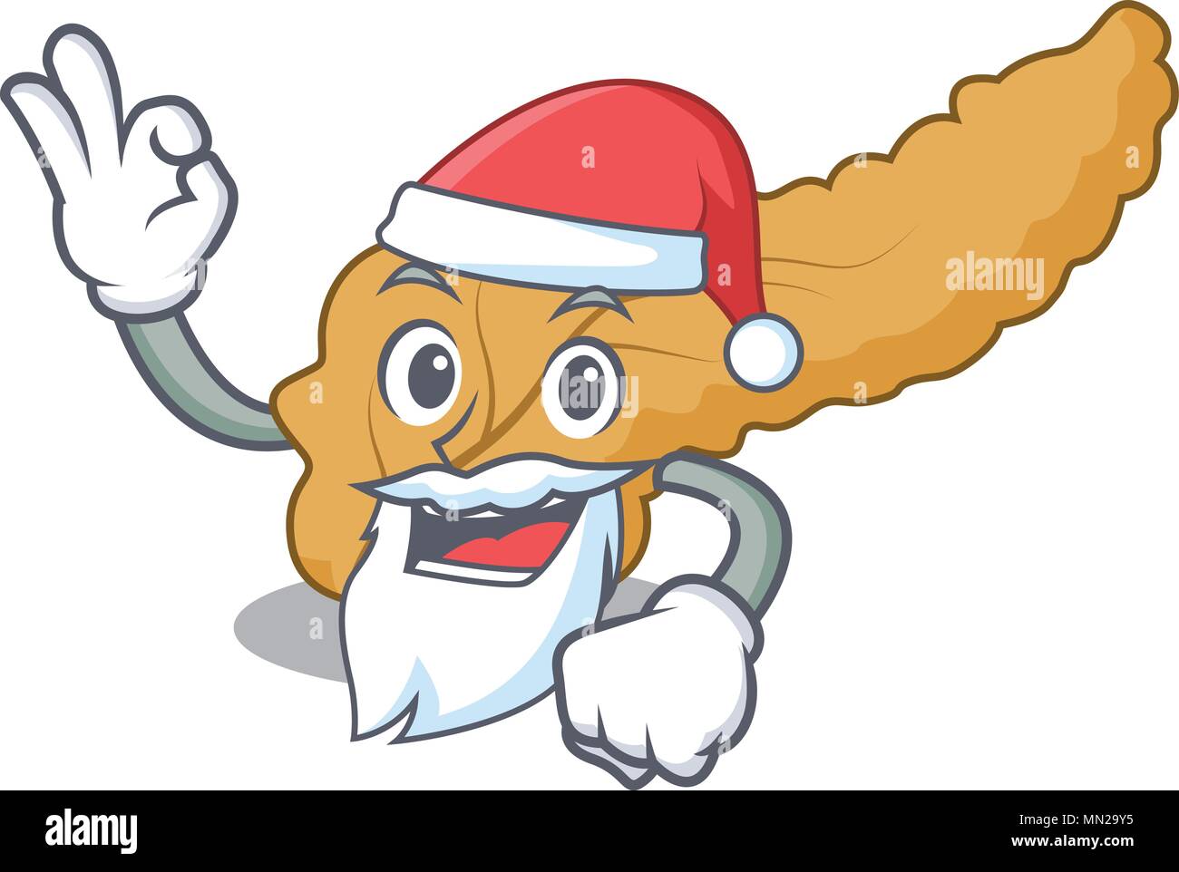 Santa pancreas mascot cartoon style Stock Vector Image & Art - Alamy
