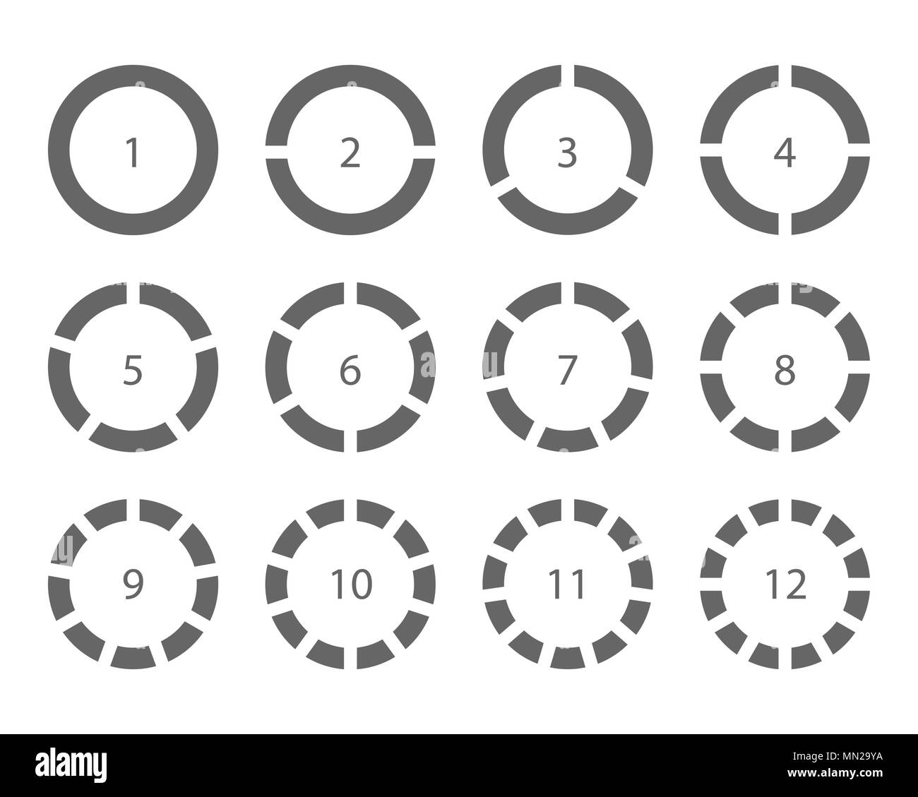 Parts of circle design element for infographics template. Vector ...