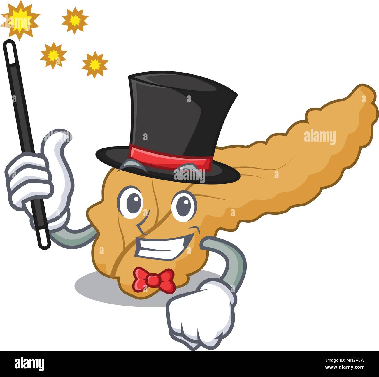 Magician pancreas mascot cartoon style Stock Vector Image & Art - Alamy