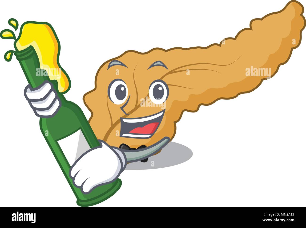 With beer pancreas mascot cartoon style Stock Vector Image & Art - Alamy