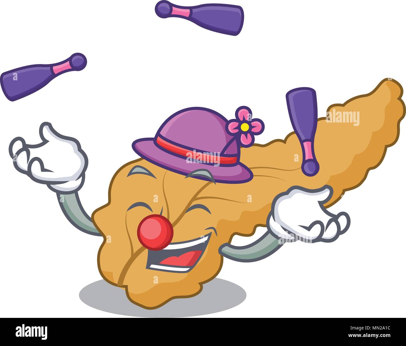 Juggling pancreas mascot cartoon style Stock Vector Image & Art - Alamy