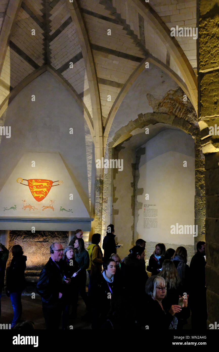 The Tower of London - Fire place inside the Medieval Palace Stock Photo ...