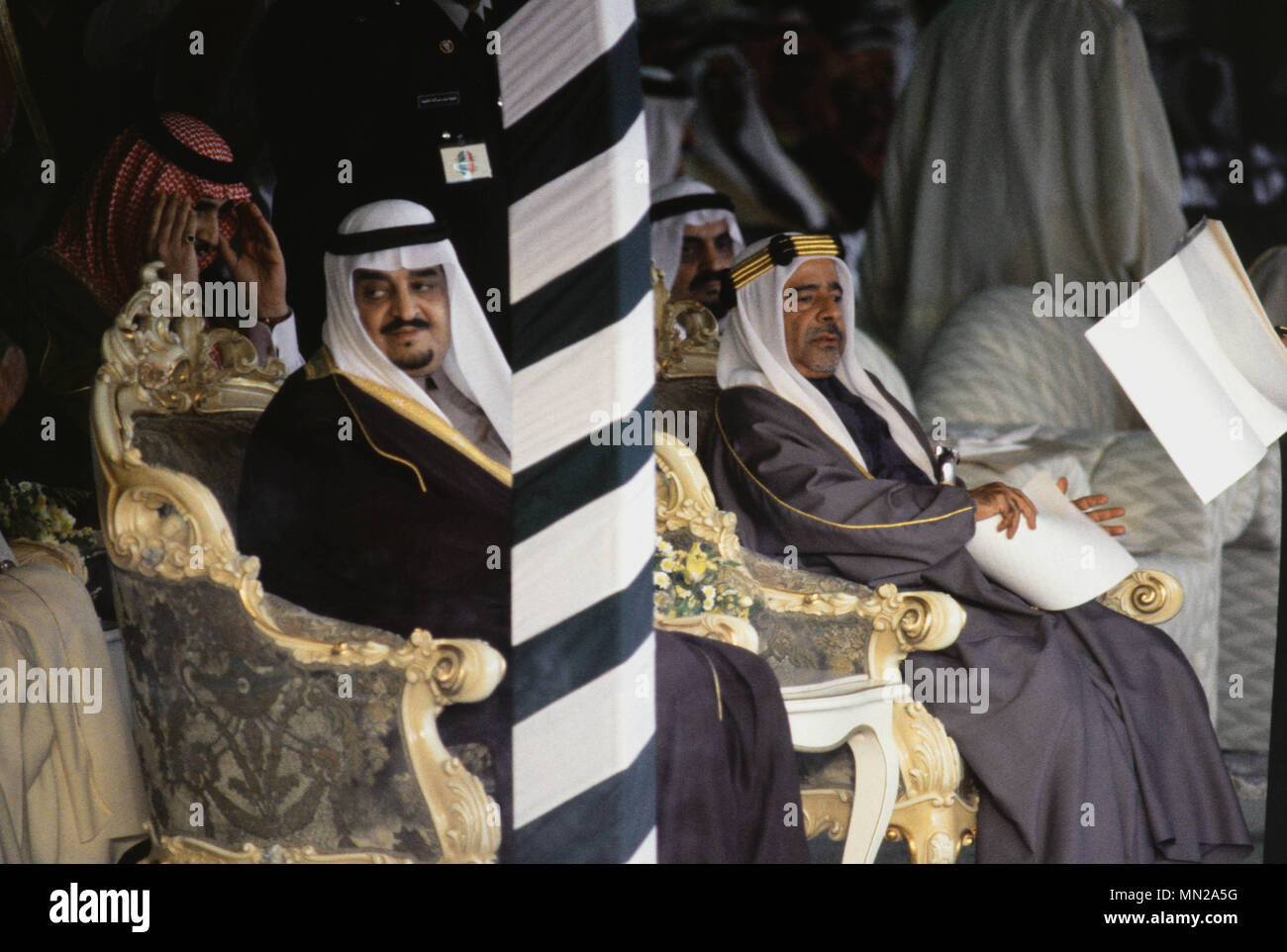 Manama, Bahrain - 26 November 1986 - King Fahd bin Abdulaziz Al Saud ...