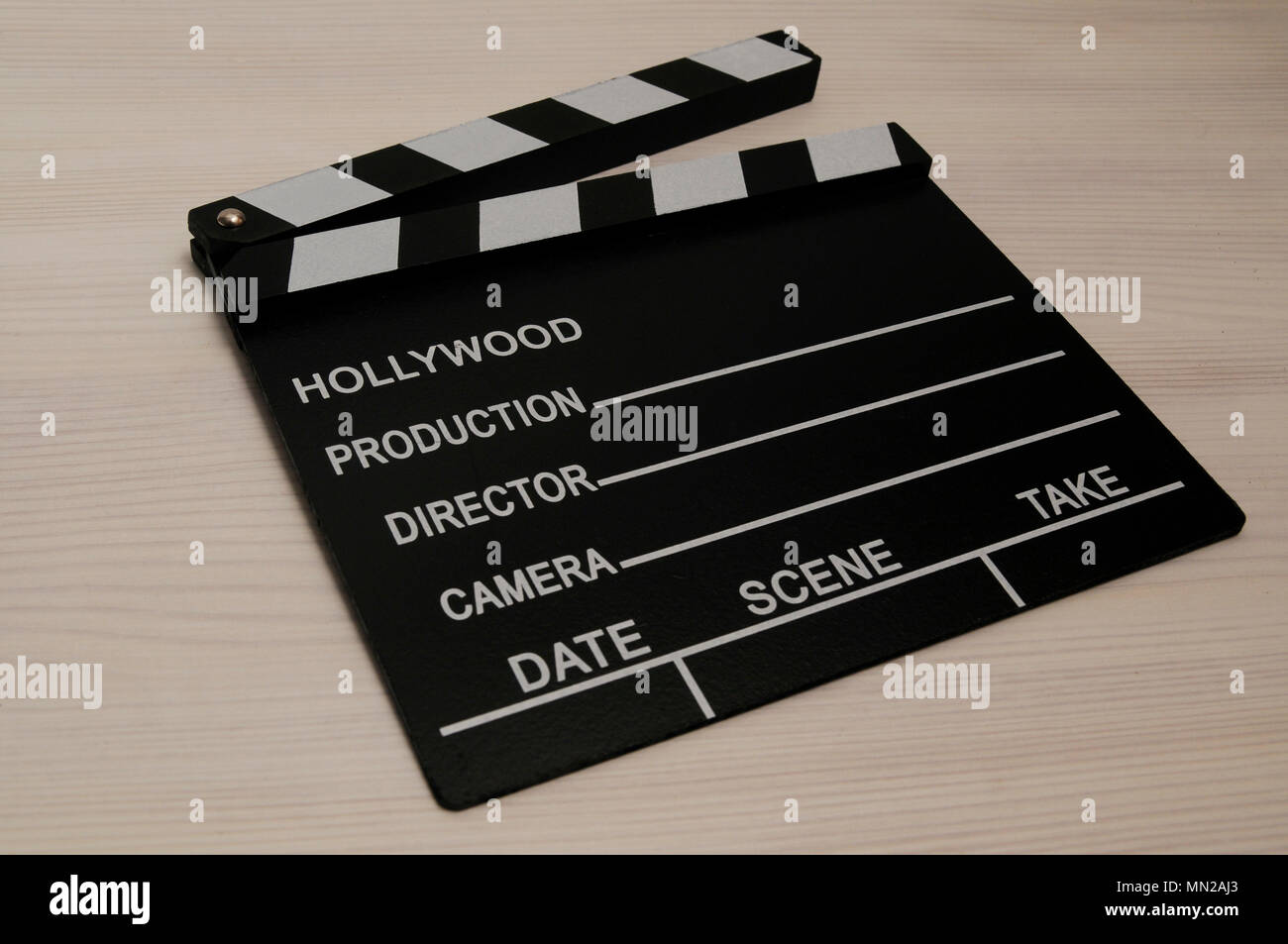 Film and video production slate Stock Photo - Alamy