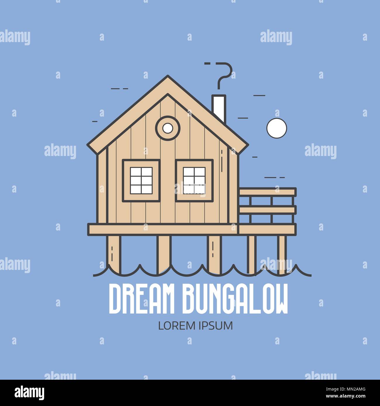 Dream Bungalow Hotel Logo Stock Vector Image & Art - Alamy