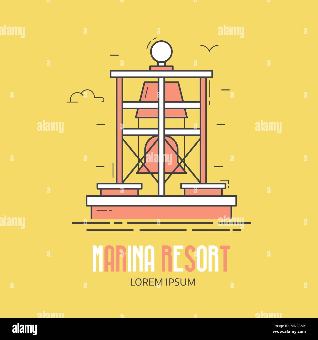 The port of marina Stock Vector Images - Alamy