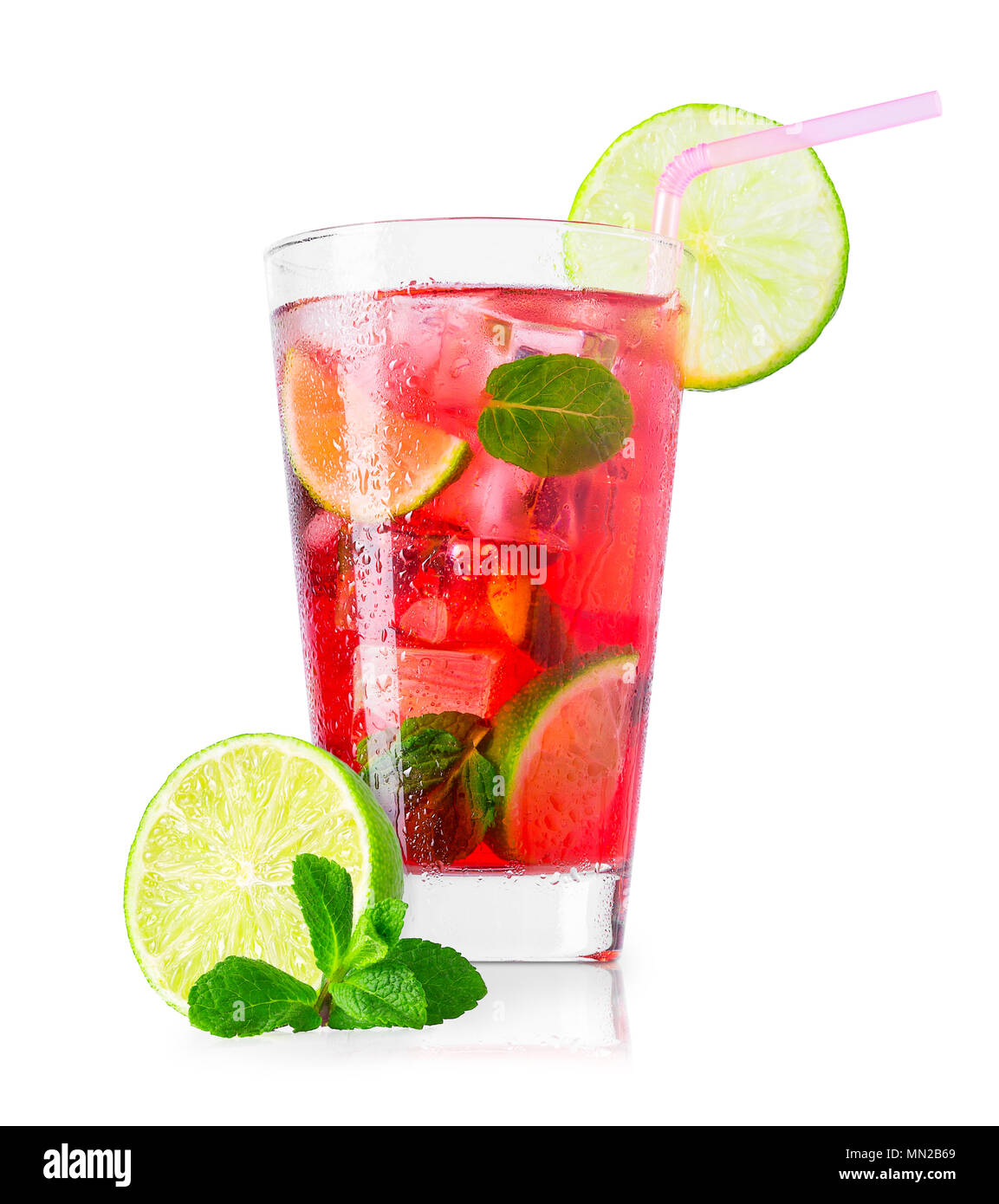 Beverage cold drink fruit glass isolated juice red hi-res stock ...