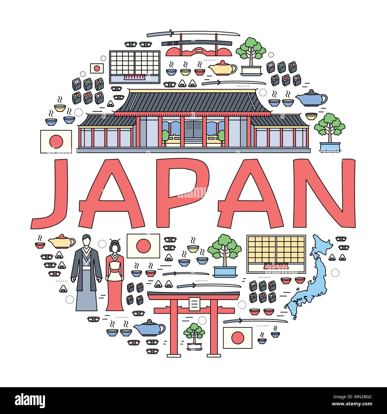 Emperor palace tokyo Stock Vector Images - Alamy