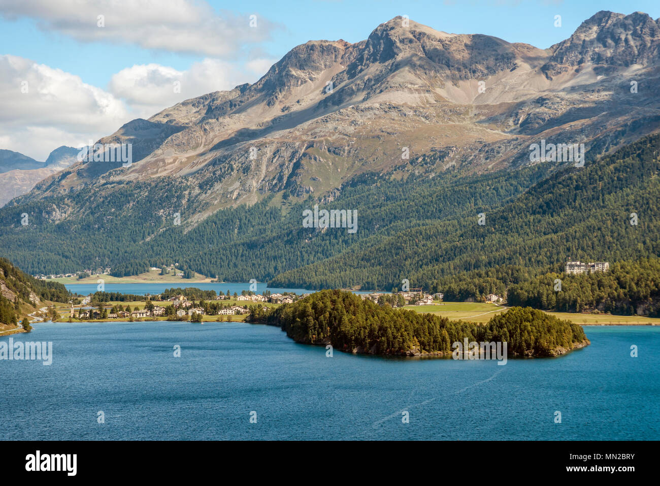 Summer landscape, Lake Sils, Upper Engadin, Switzerland Stock Photo - Alamy