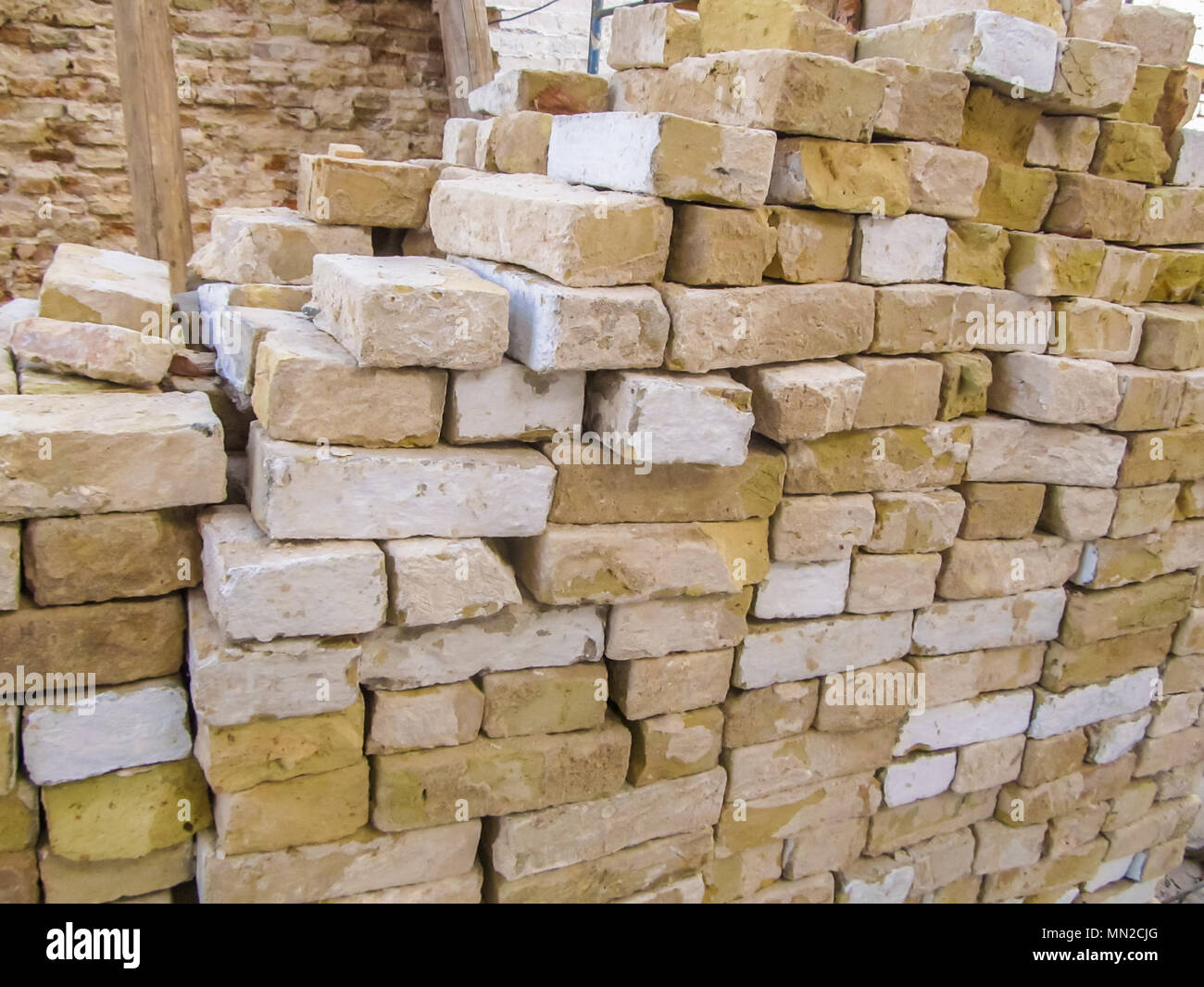 A stack of old bricks. The Lavra. Kiev Stock Photo - Alamy