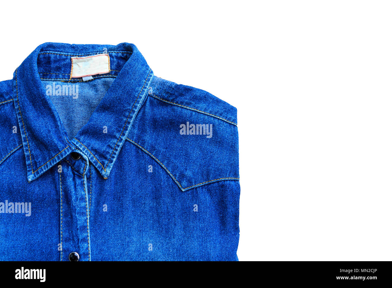 Top view shirt denim blue jeans isolated on white background Stock ...