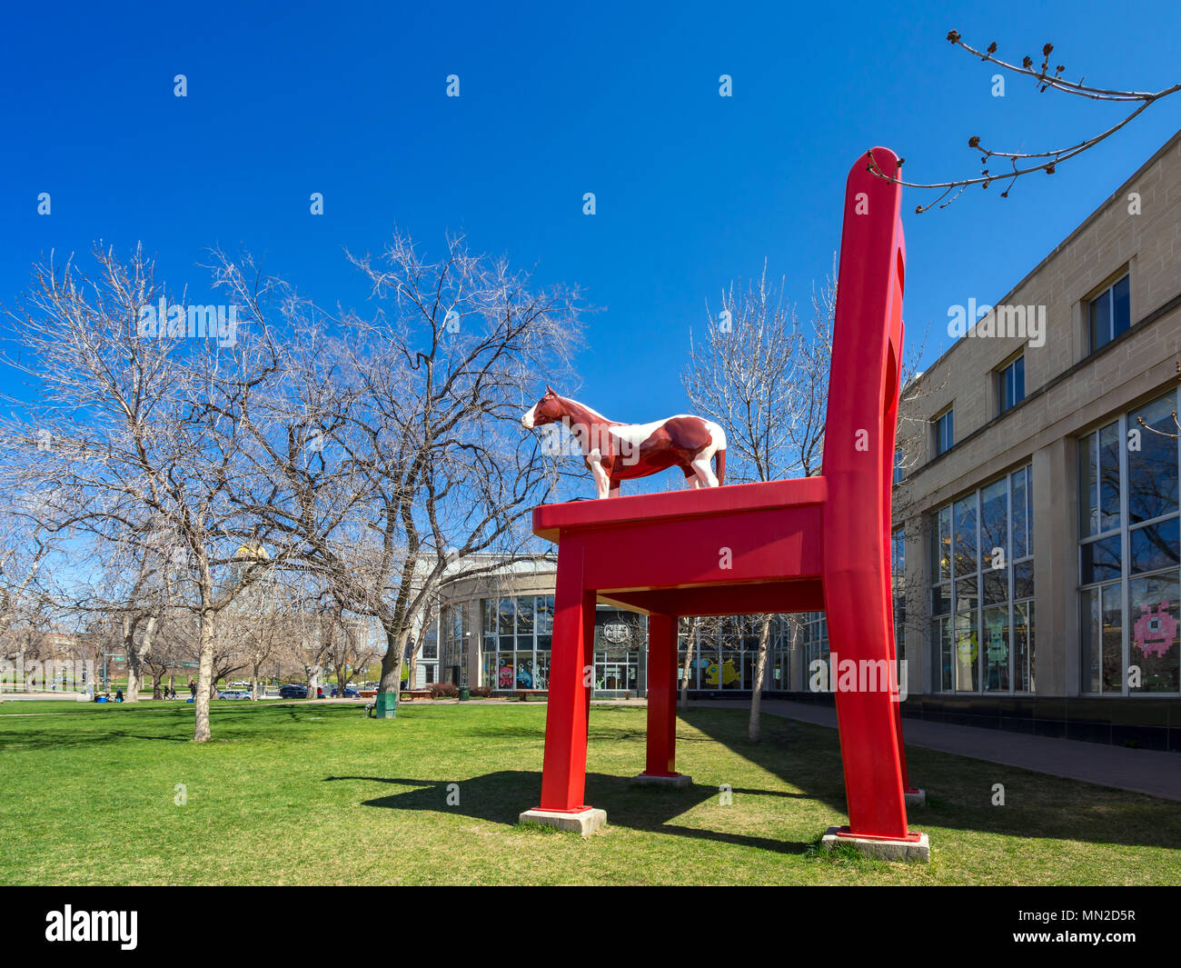 "The Yearling" sculpture by Donald Lipski, Denver, Colorado, USA Stock ...