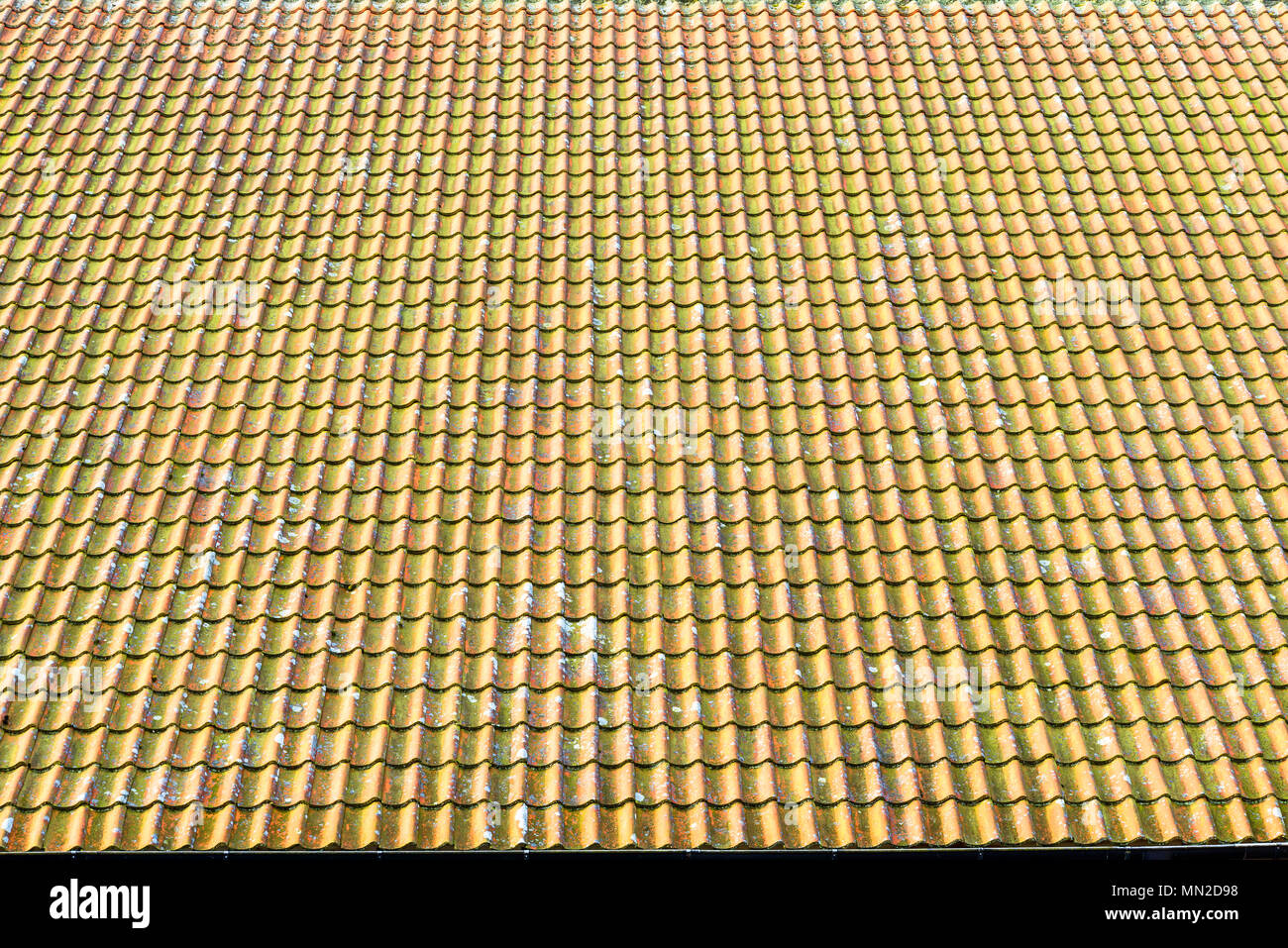 Large area of roof tiles on a farm building Stock Photo - Alamy
