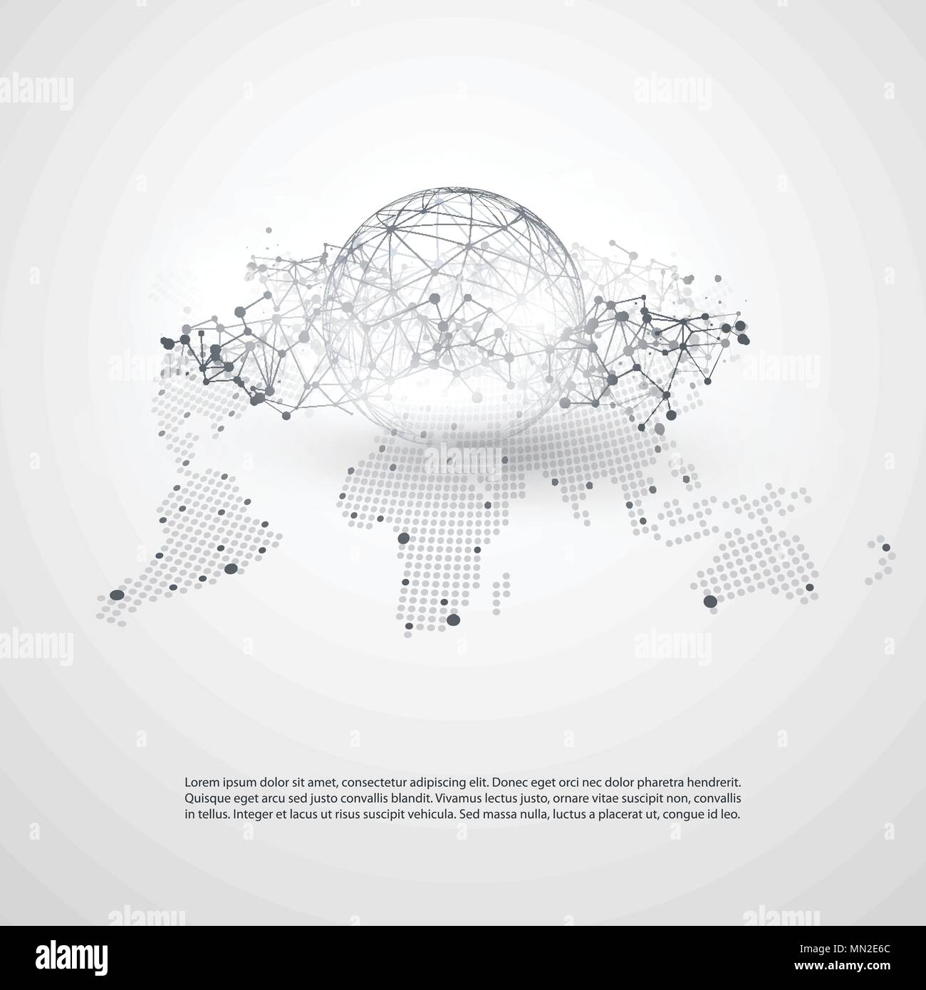 Abstract Cloud Computing and Global Network Connections Concept Design ...