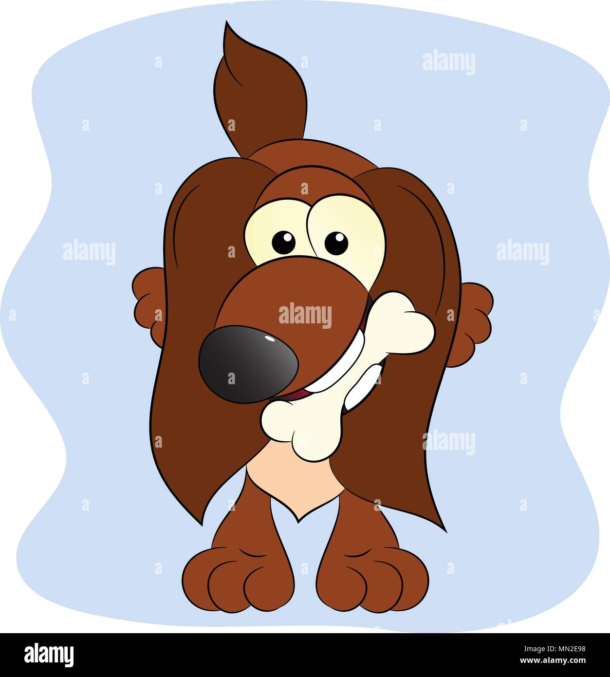 dog and bone cartoon Stock Vector Image & Art - Alamy