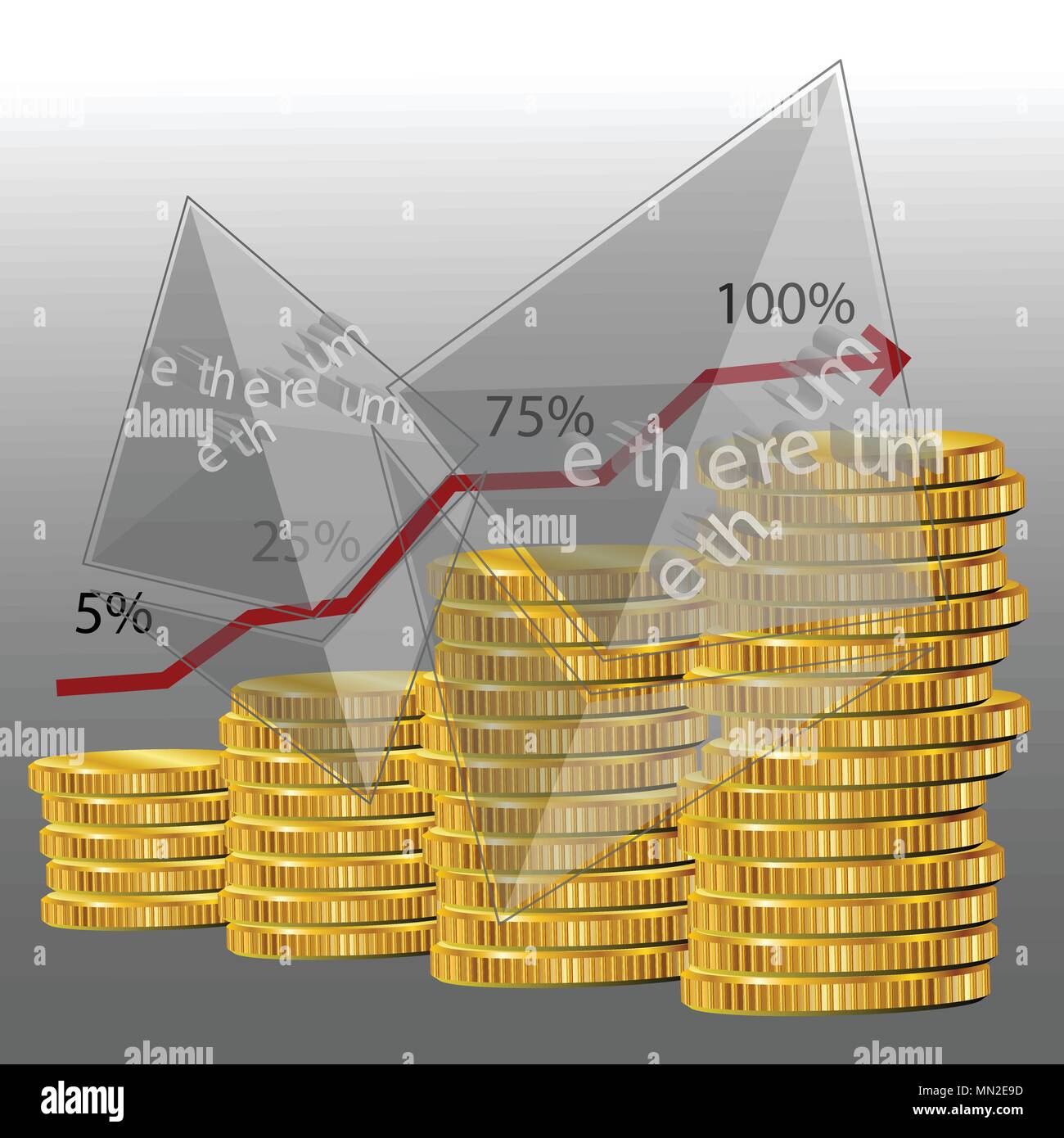 ethereum diagram 3d vector Stock Vector Image & Art - Alamy