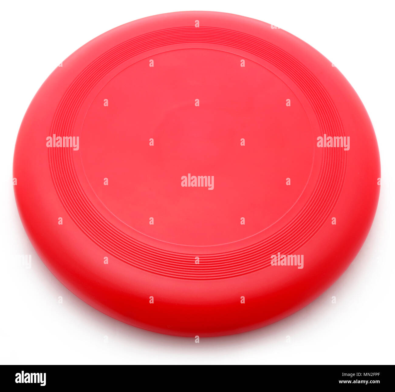 Red Frisbee isolated over white background Stock Photo - Alamy