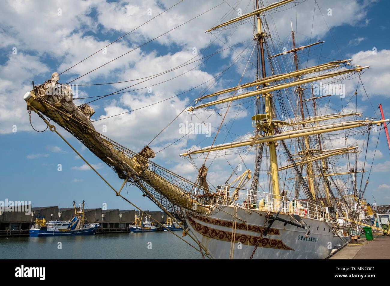 Tall sailing ships Fryderyk Chopin and Sorlandet berthed at ...