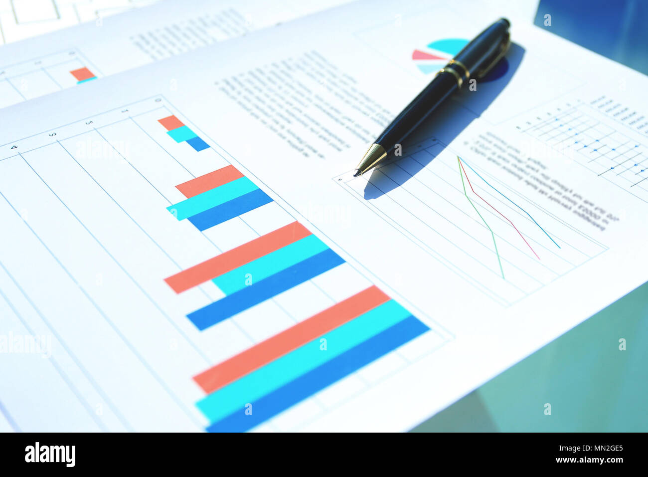 financial and business color charts Stock Photo - Alamy