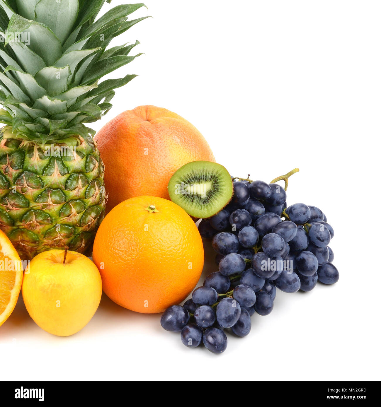 composition of fruits isolated on white background Stock Photo - Alamy